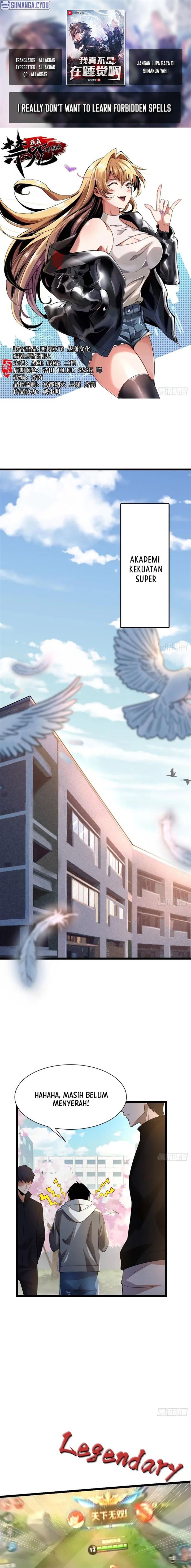 Komik I Really Don’t Want to Learn Forbidden Spells Chapter 1 Bahasa Indonesia - KomikIndo