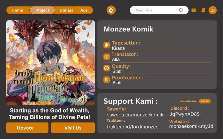 Komik Start by changing your job to the God of Wealth and taming billions of divine pets ...