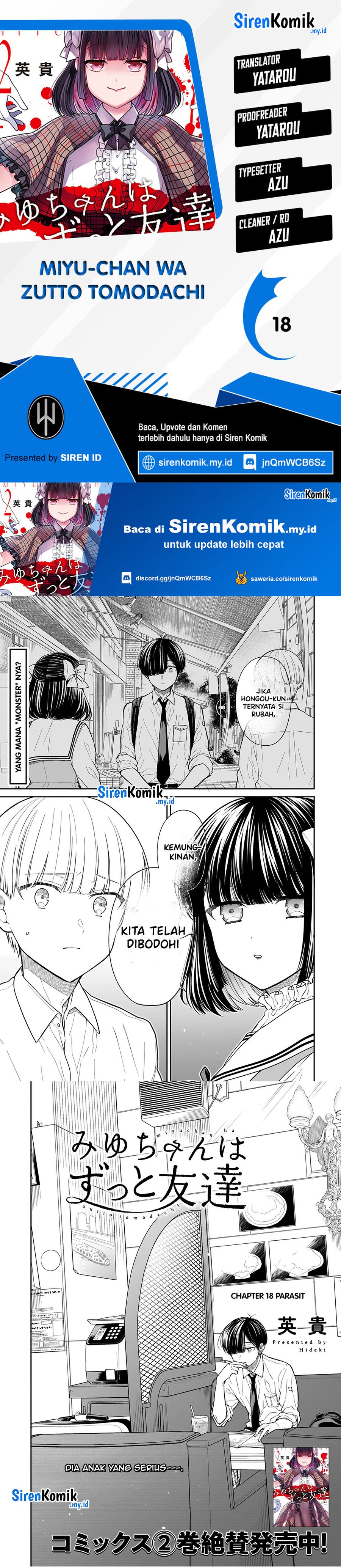 Komik Miyu-chan wa Zutto Tomodachi Chapter 18 Bahasa Indonesia - KomikIndo